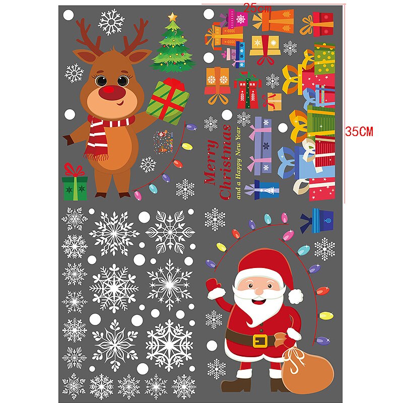 Christmas Window Glass Mirror Sticker Santa Claus ... – Vicedeal