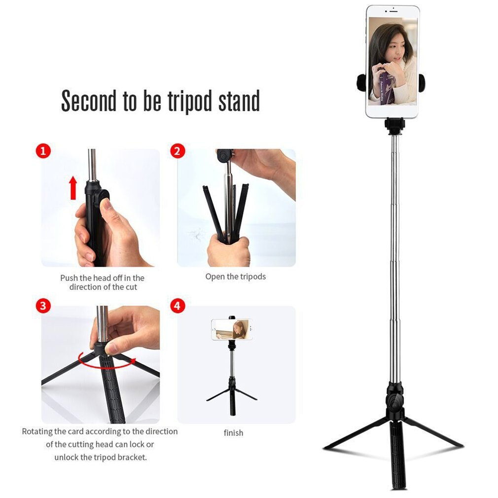 Photography Handheld Tripod Selfie Stick Wireless ... – Vicedeal