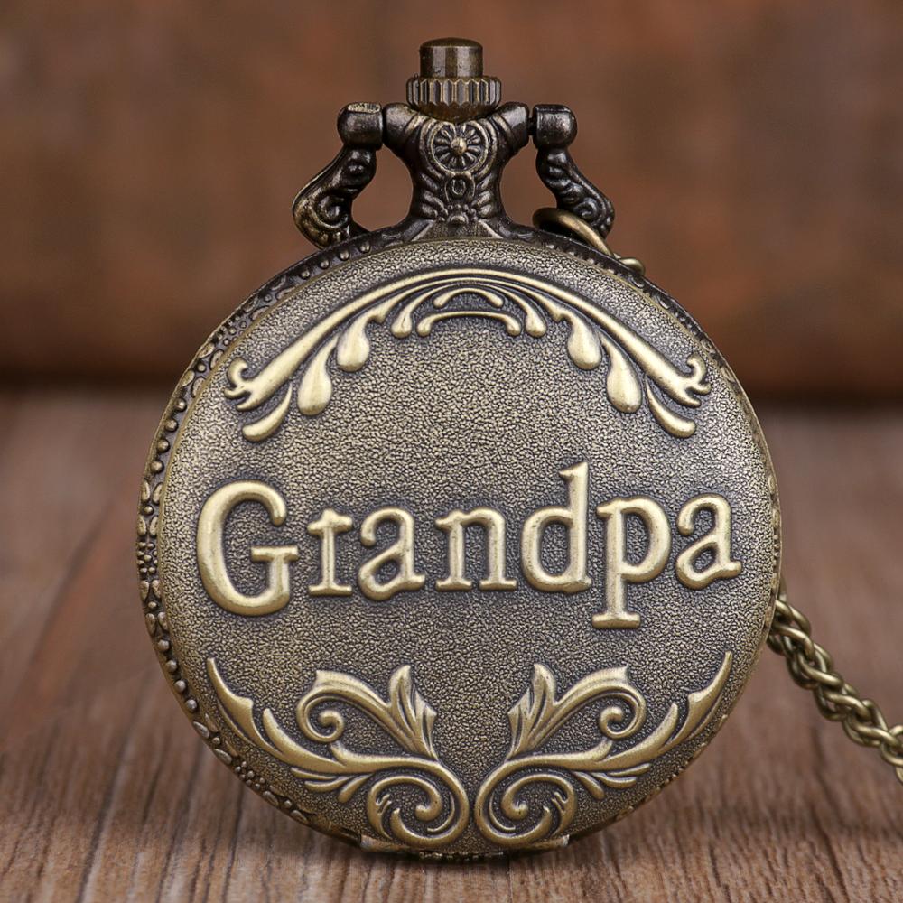 Retro Grandpa Quartz Pocket Watches Bronze Necklac... – Vicedeal