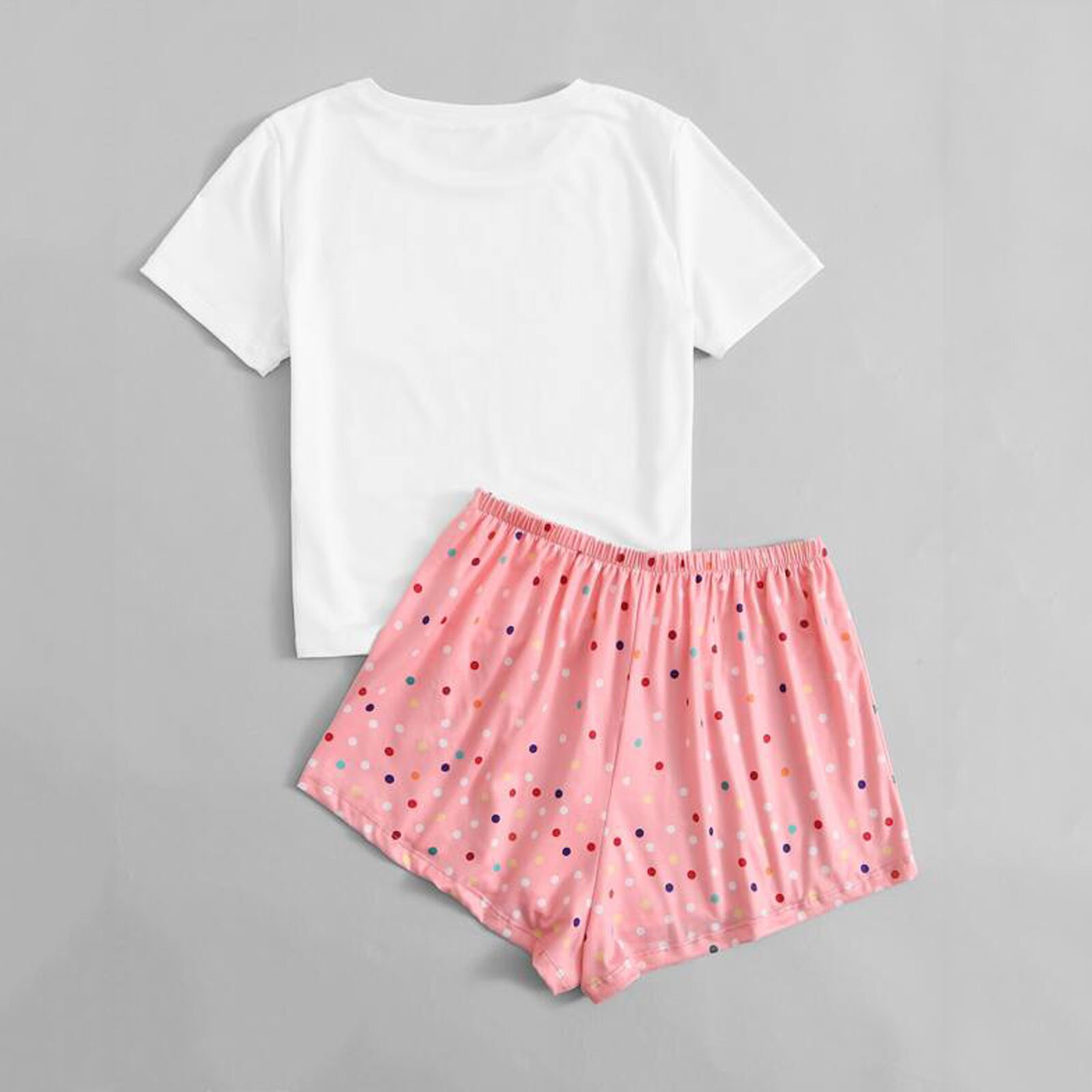 Sweet home clothes Women Pink Bow Pajama Set Cotto... – Vicedeal