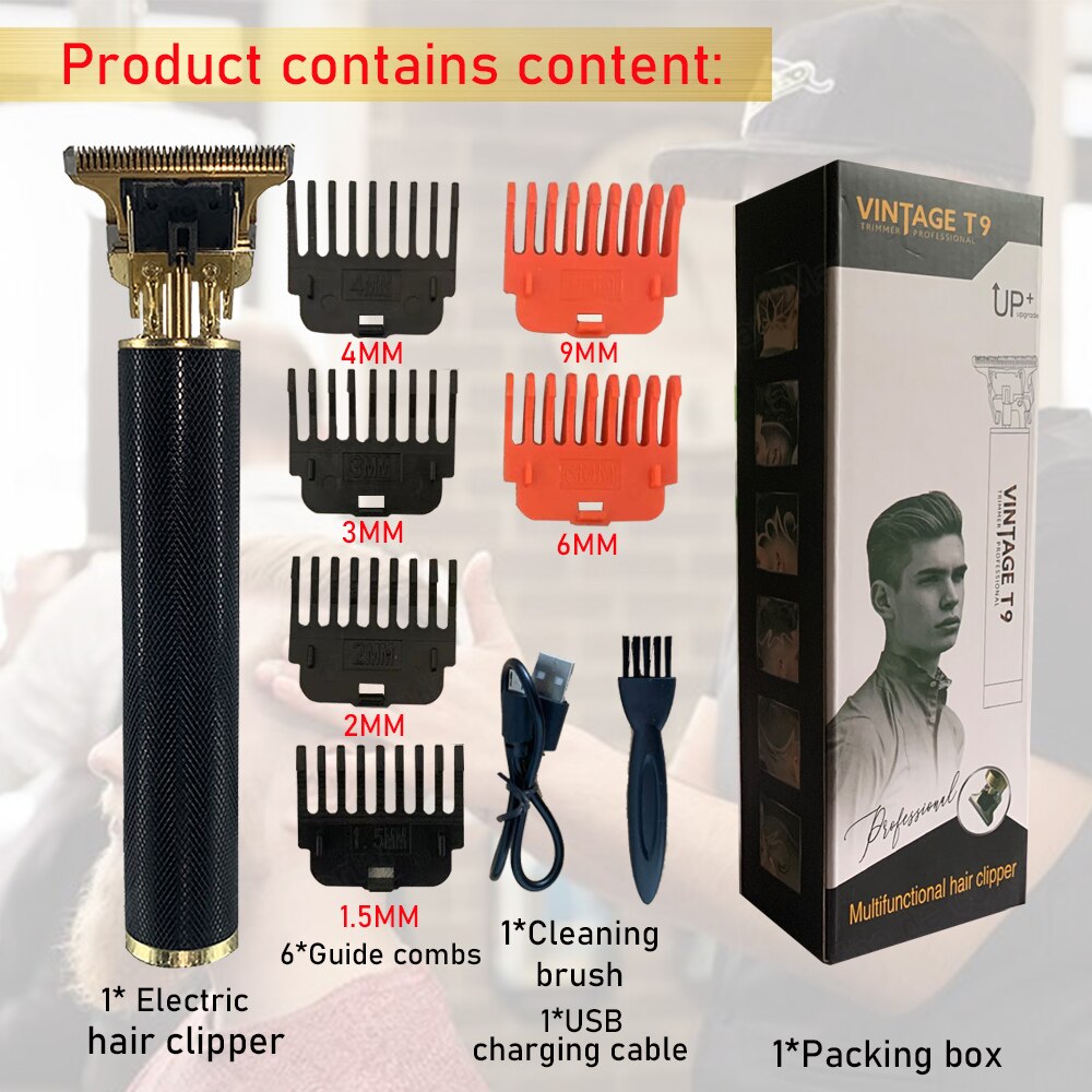 Hair clipper T9 Trimmer for Men 6 9 MM Comb Haircu... – Vicedeal