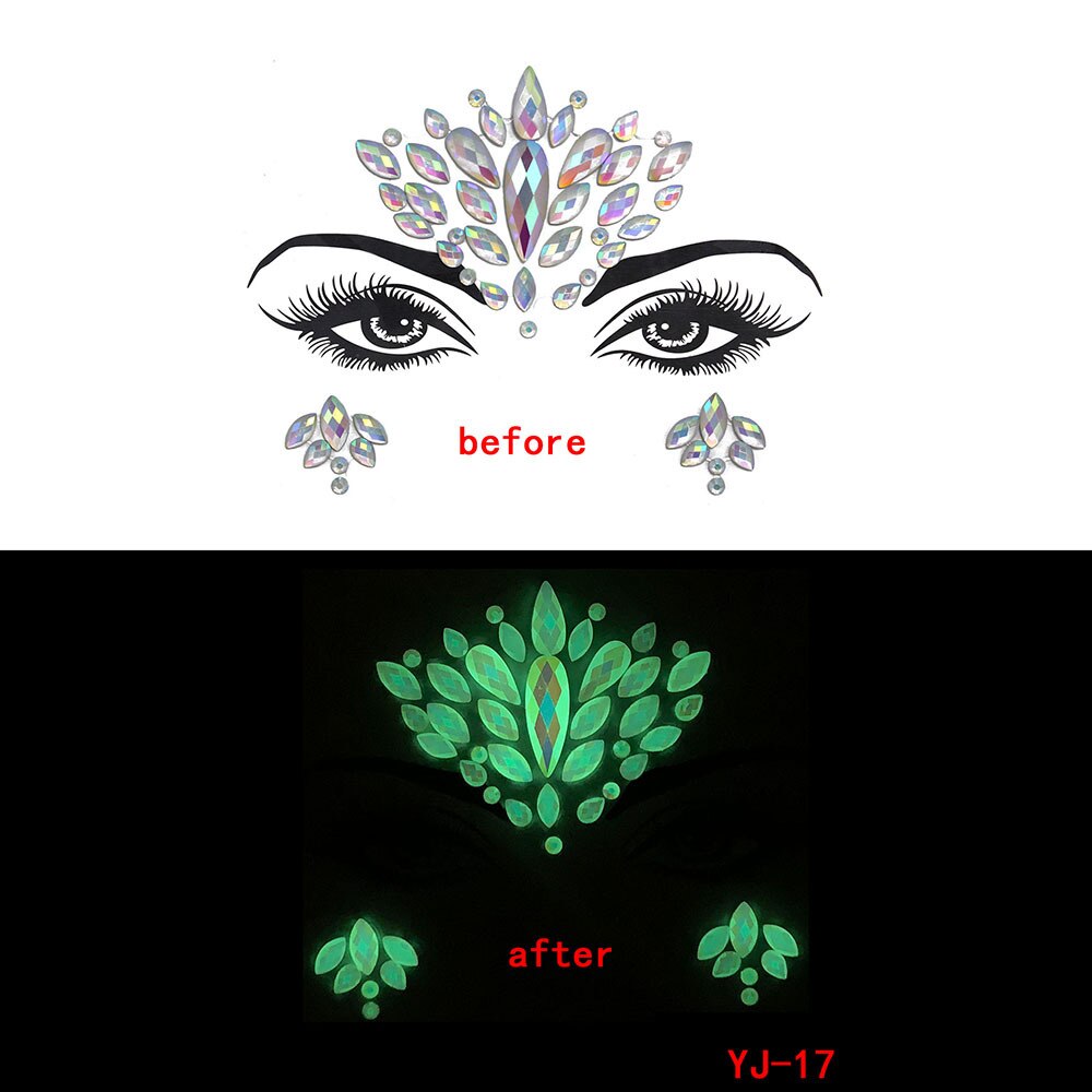 Luminous Face Sticker Diamond Halloween Ghost Face... – Vicedeal