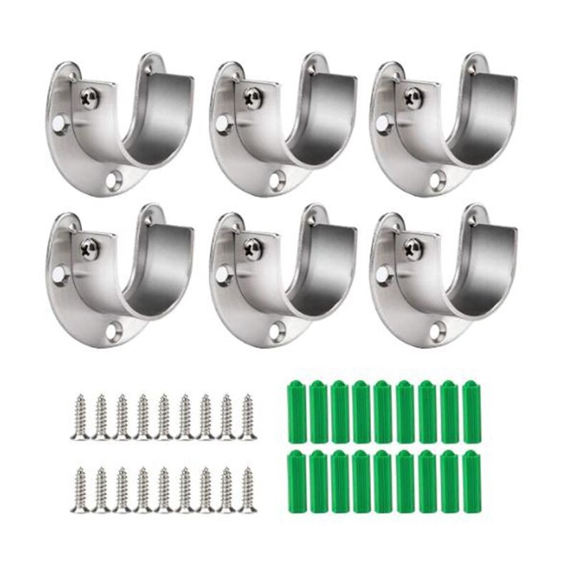 Shgo -6 Stuks Van Roestvrij Staal Garderobe Stang ... – Grandado