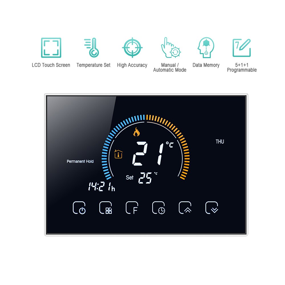 Wi-Fi Smart Programmable Thermostat Voice APP Cont... – Grandado