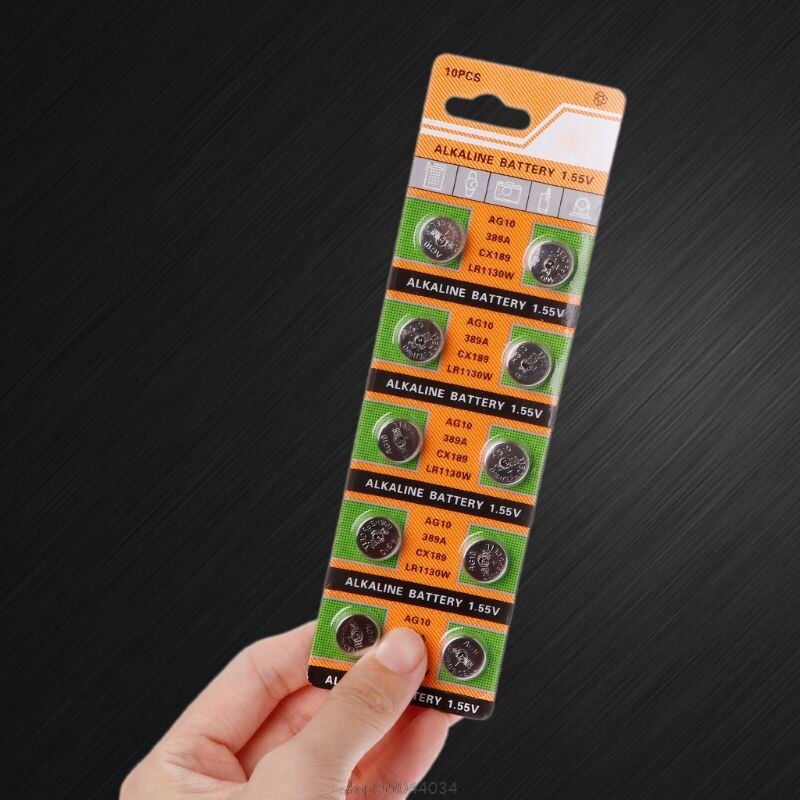 10PCS Button Coin Cell Battery AG10 1.5V Watch Bat... – Vicedeal