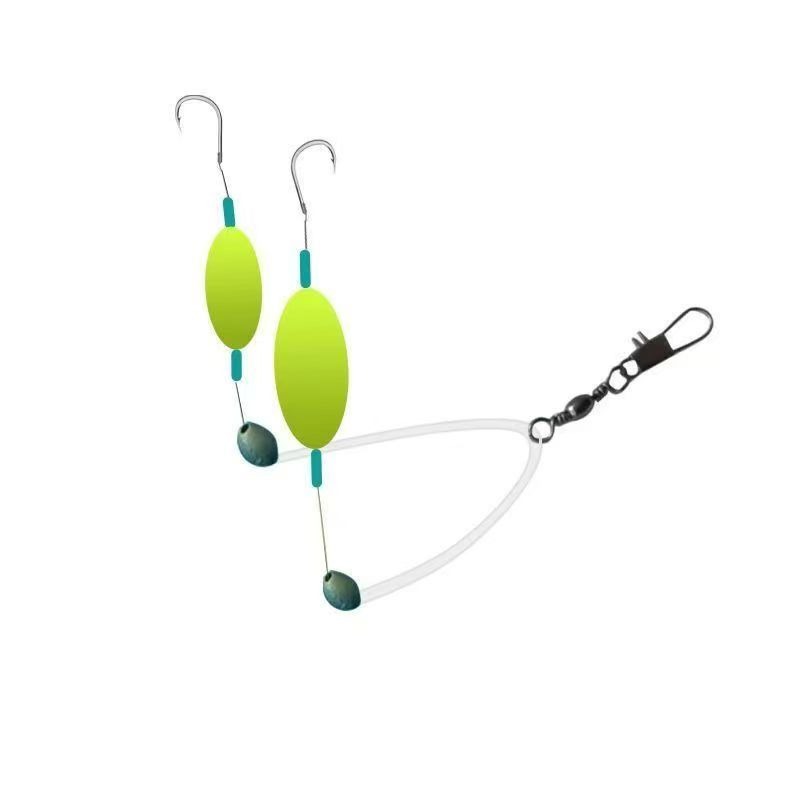 1pc 2 Hooks Fishing Hair Rigs Hook Iseni hook barb... – Grandado