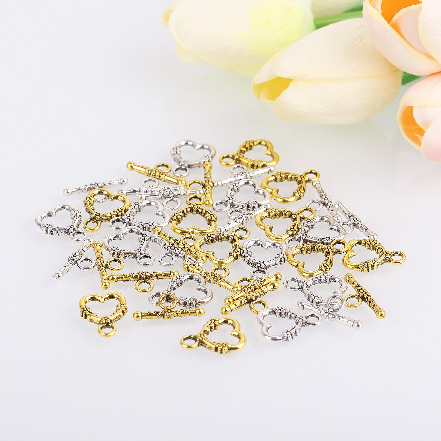 20 Sets Hart Vorm Metalen Toggle Sluitingen Haken ... – Vicedeal