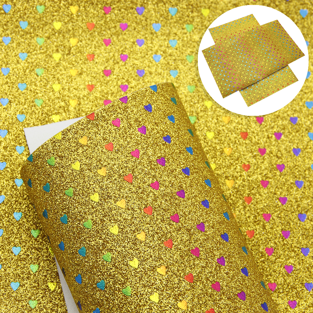 20*34cm elsker hjerte guldfolie fint glitter synte... – Grandado