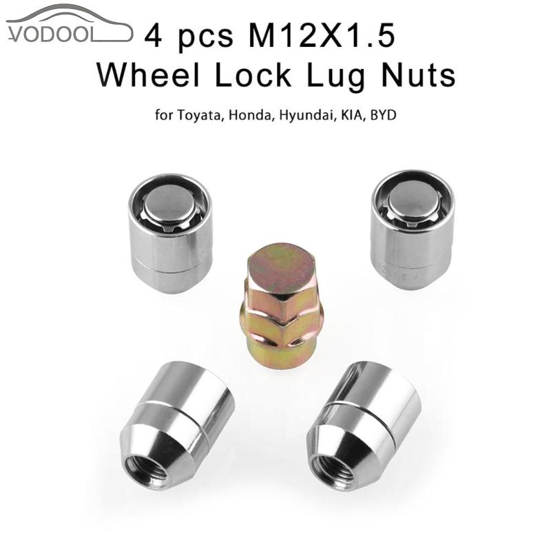 M12x1.5 Wheel Lock Lug Wheel Nuts 4 Anti Theft Loc... – Vicedeal