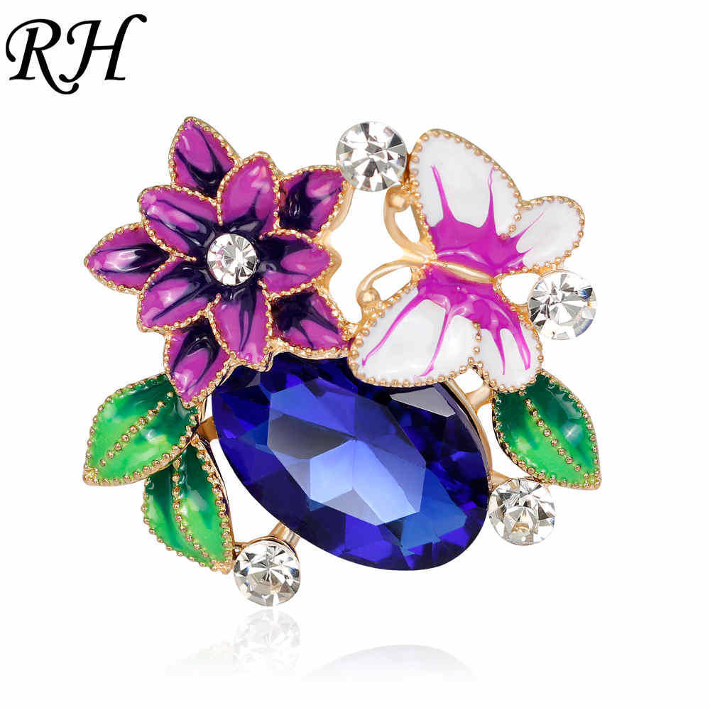 Crystal Butterfly Brooch For Women Brooch Collar P... – Grandado