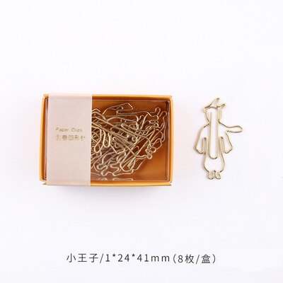 8pcs/box Cute Metal Paper Clips Flamingo Cactus Sh... – Grandado