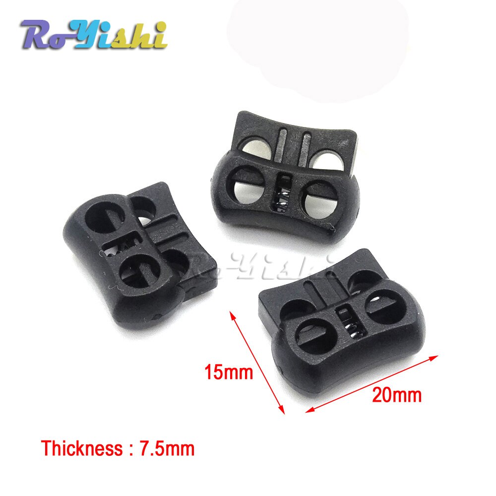 10pcs/pack 2 Holes Cord Lock Toggle Stopper Plasti... – Grandado