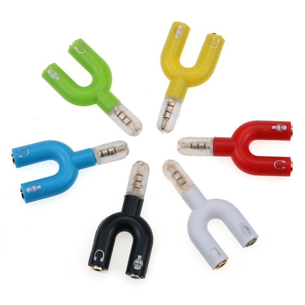 3.5mm Earphone Microphone Audio Splitter U Shape 1... – Vicedeal