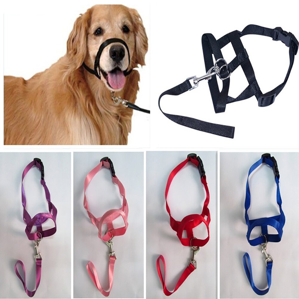 Nylon Dog Head Collar Pet Gentle Leader No Pain No... – Vicedeal