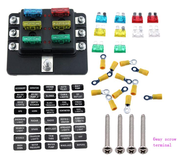 6/8/10/12 way fuse box Holder 12V/24V with LED War... – Grandado