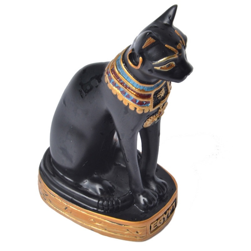 Mini Resin Egyptian Egypt Cat Statue Hand Carved C... – Grandado