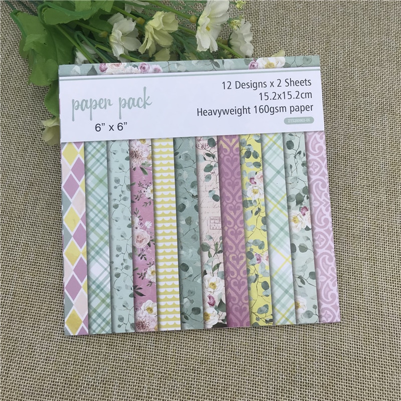24 sheet 6"X6"the flower patterned paper... – Vicedeal