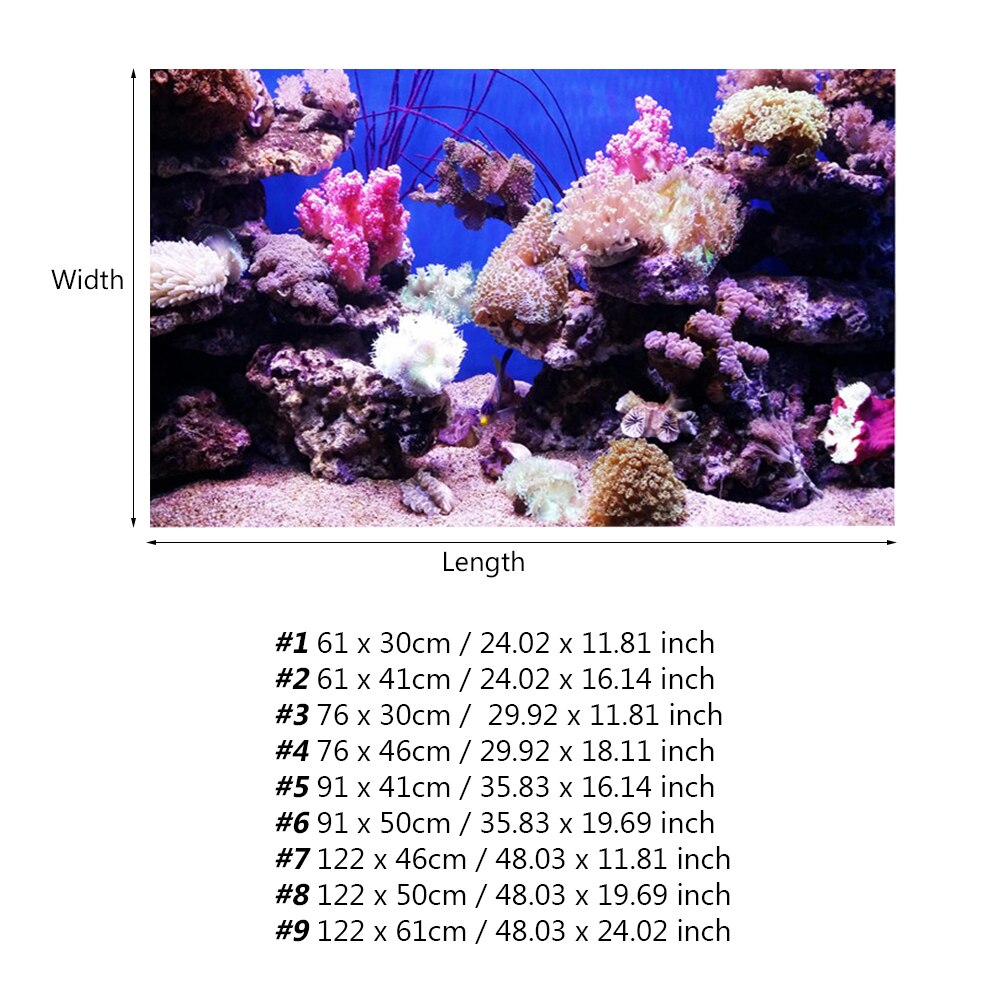Adhesive Poster Fish Tank Background Paper Aquariu... – Grandado