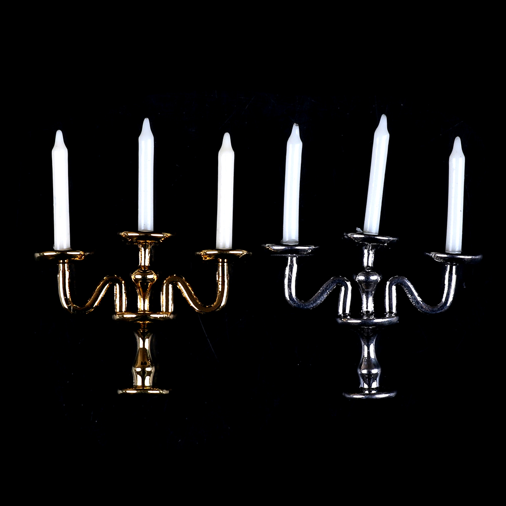 1:12 Scale 3-arm Candelabra Dollhouse Miniature Ca... – Vicedeal