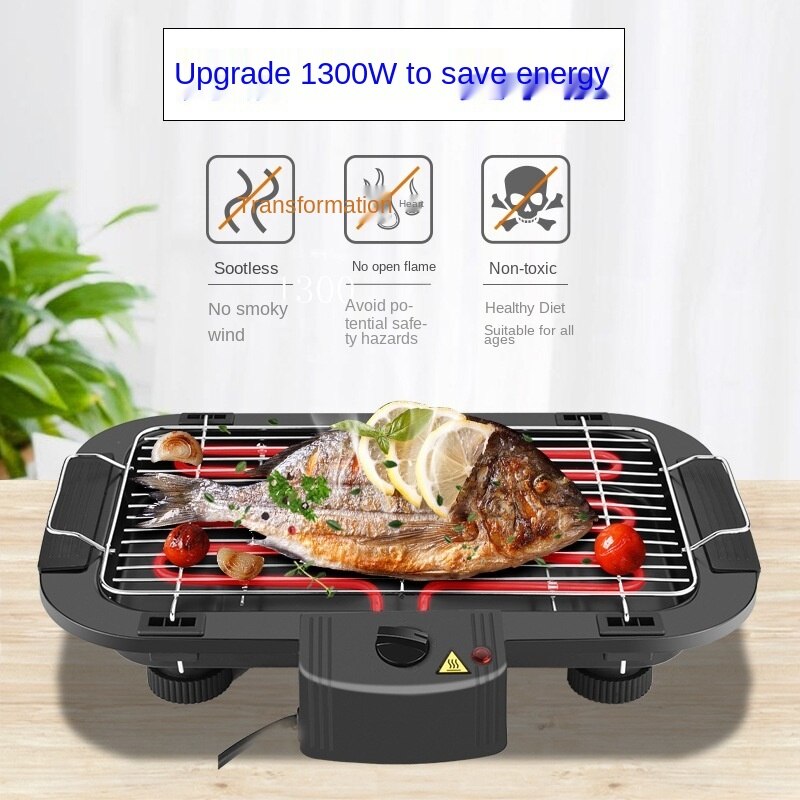Electric Table Top Grill BBQ Barbecue Garden Campi... – Grandado