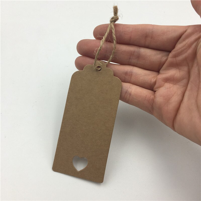 100pcs White Brown Hollow Heart Paper Hang Tags DI... – Vicedeal