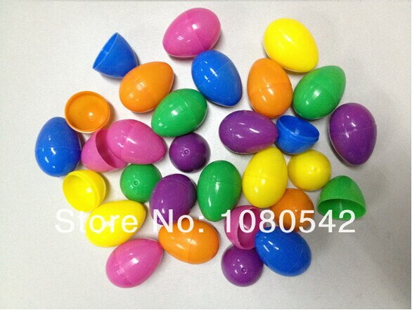 Solid color Plastic egg Easter Egg for 4.8x3.2cm 5... – Grandado