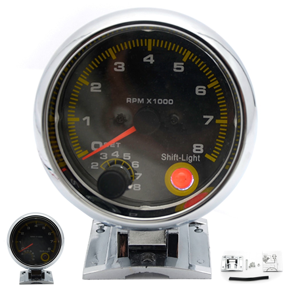 3.75" 95mm Tachometer RPM Gauge Carbon Fiber Face ... – Grandado