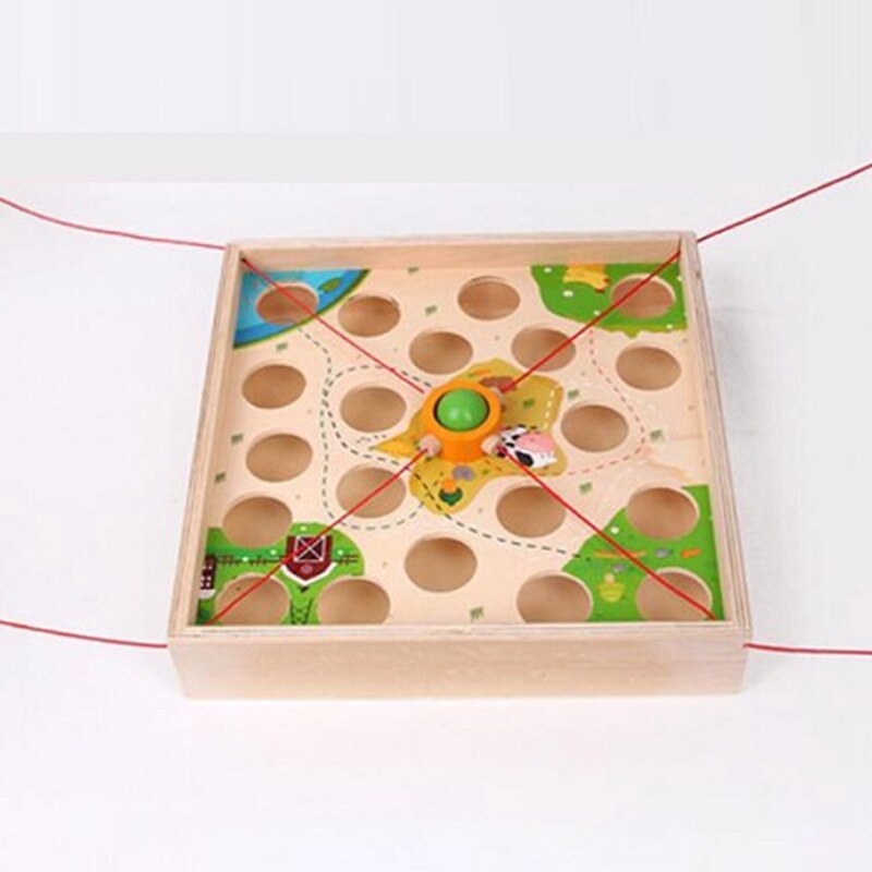 Kids Maze Pull Ball Table Game Wooden Toys Toddler... – Vicedeal