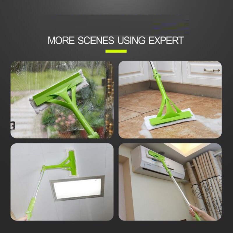Telescopic High-rise Cleaning Glass Sponge Mop Mul... – Grandado