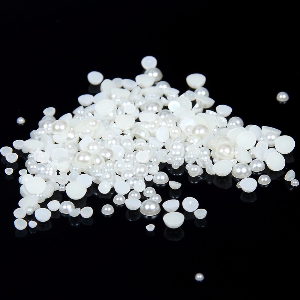 2mm~25mm All Size Pearl White beige Color Flat bac... – Vicedeal