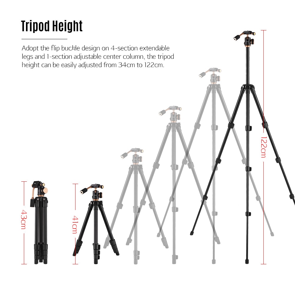 Andoer Q160S Portable DSLR Camera Tripod Lightweig... – Grandado