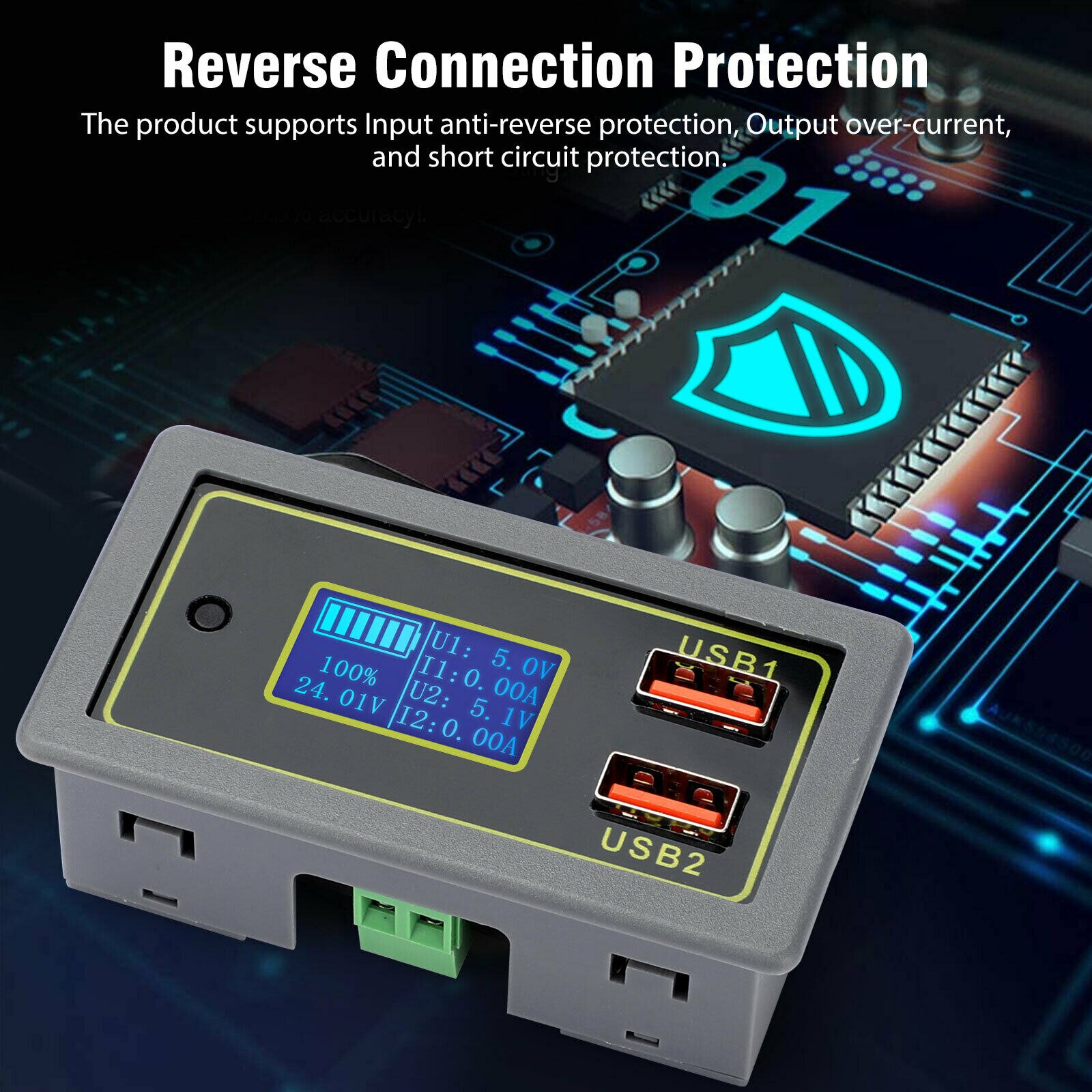 LCD Display DC Battery Voltage Point Gauge Dual US... – Grandado