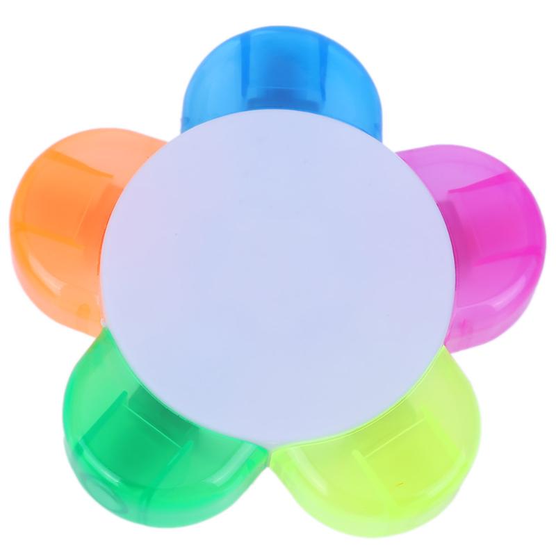 Lovely 5 Color Flower Petal Highlighter Pen Sunflo... – Grandado