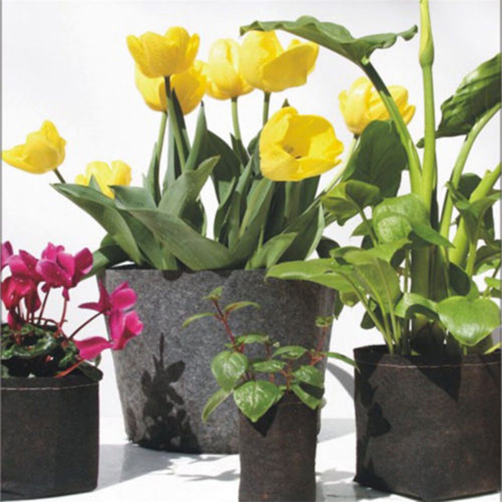5pcs 1/2/3/5/7 gallon Round Fabric Pots Plant Pouc... – Grandado