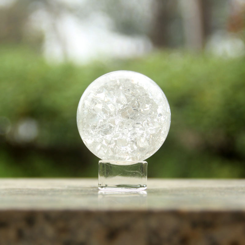4cm Crystal Ball Glass Lens Sphere Fengshui Paperw... – Grandado