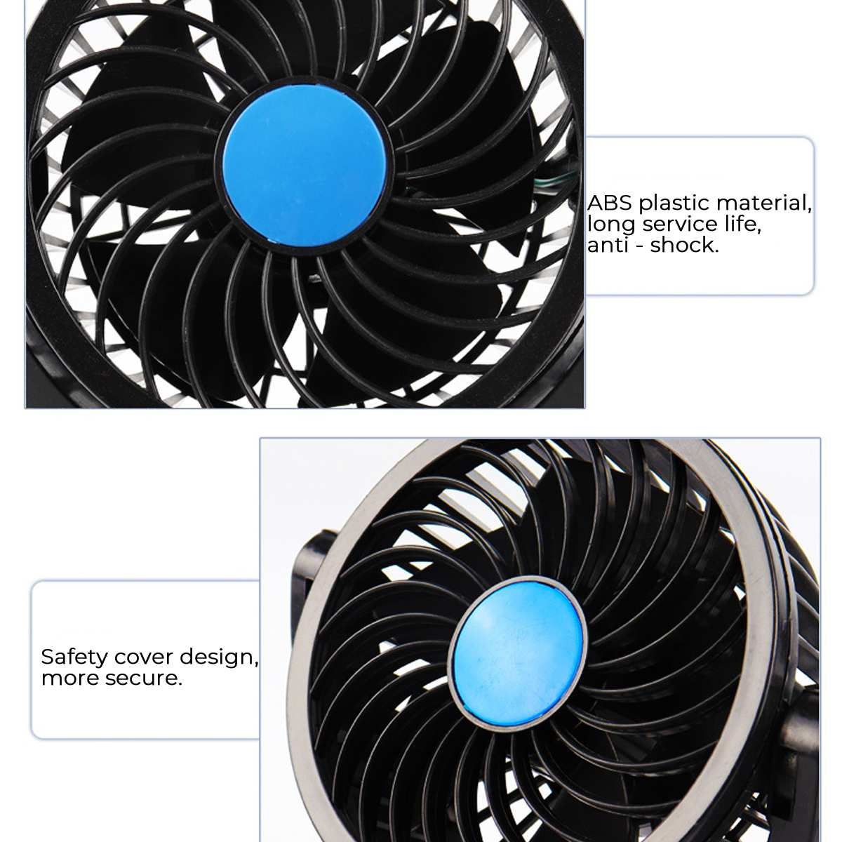 12V Mini Electric Car Fan Low Noise Car Air Condit... – Grandado
