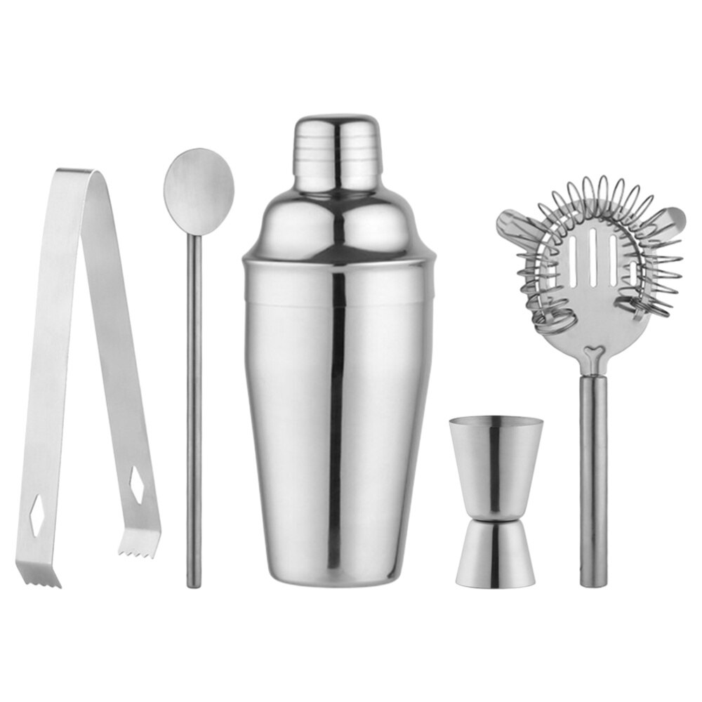 5 pçs/set aço inoxidável cocktail shaker profissio... – Grandado