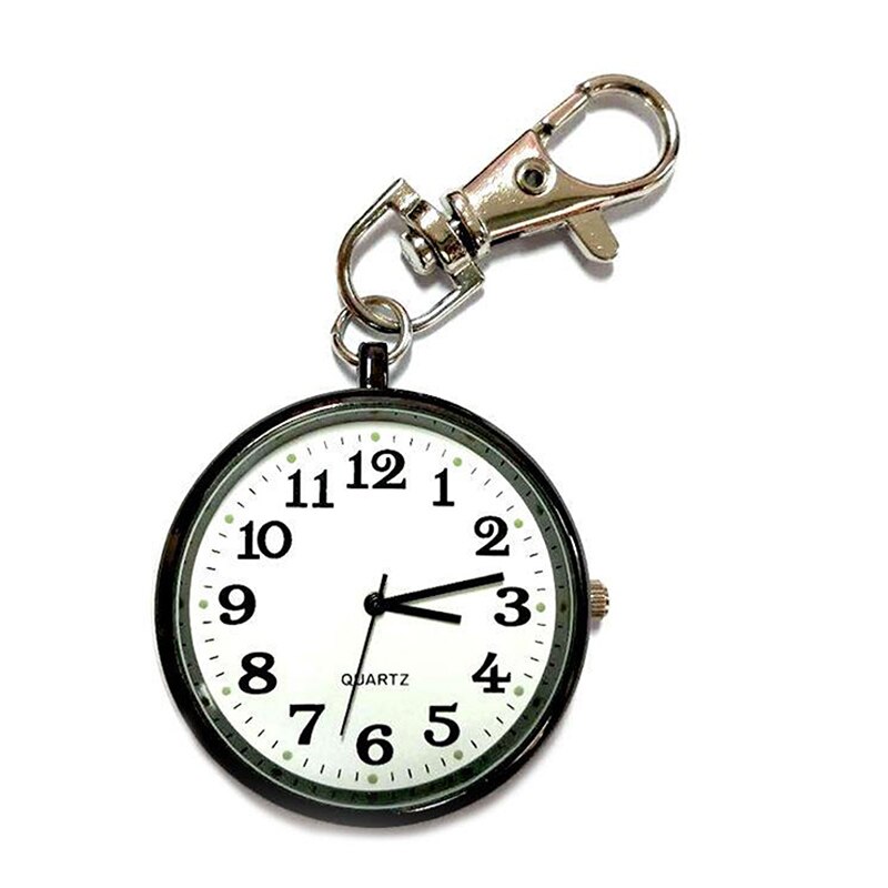 Quartz Pocket Watch Keychain Clocks Round Dial Por... – Grandado