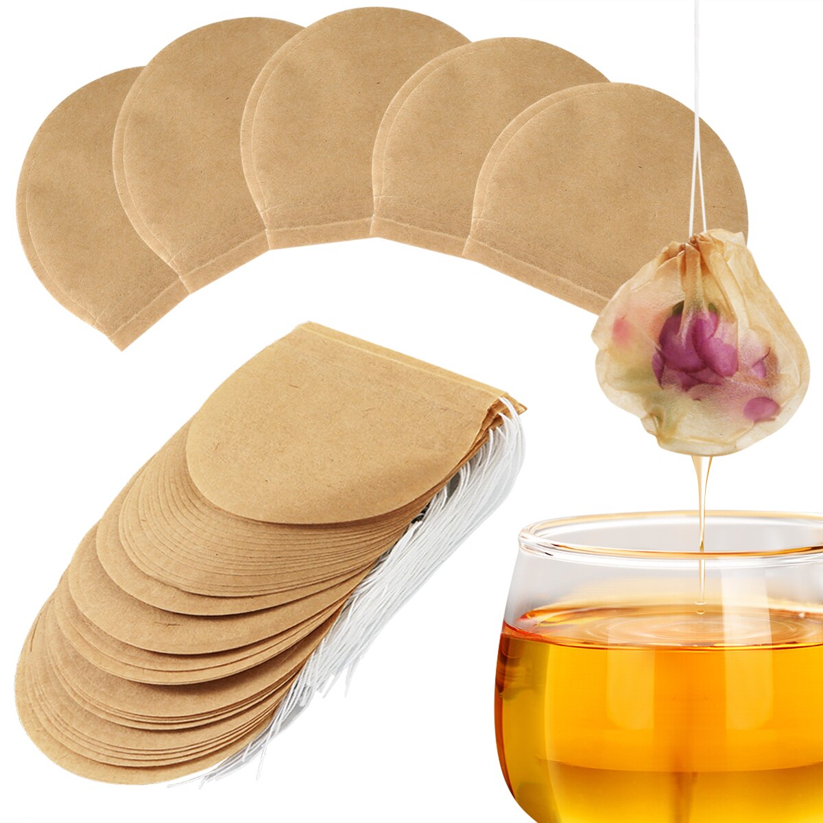 300pcs Tea Filter Bags Non-Toxic Infuser Natural U... – Vicedeal