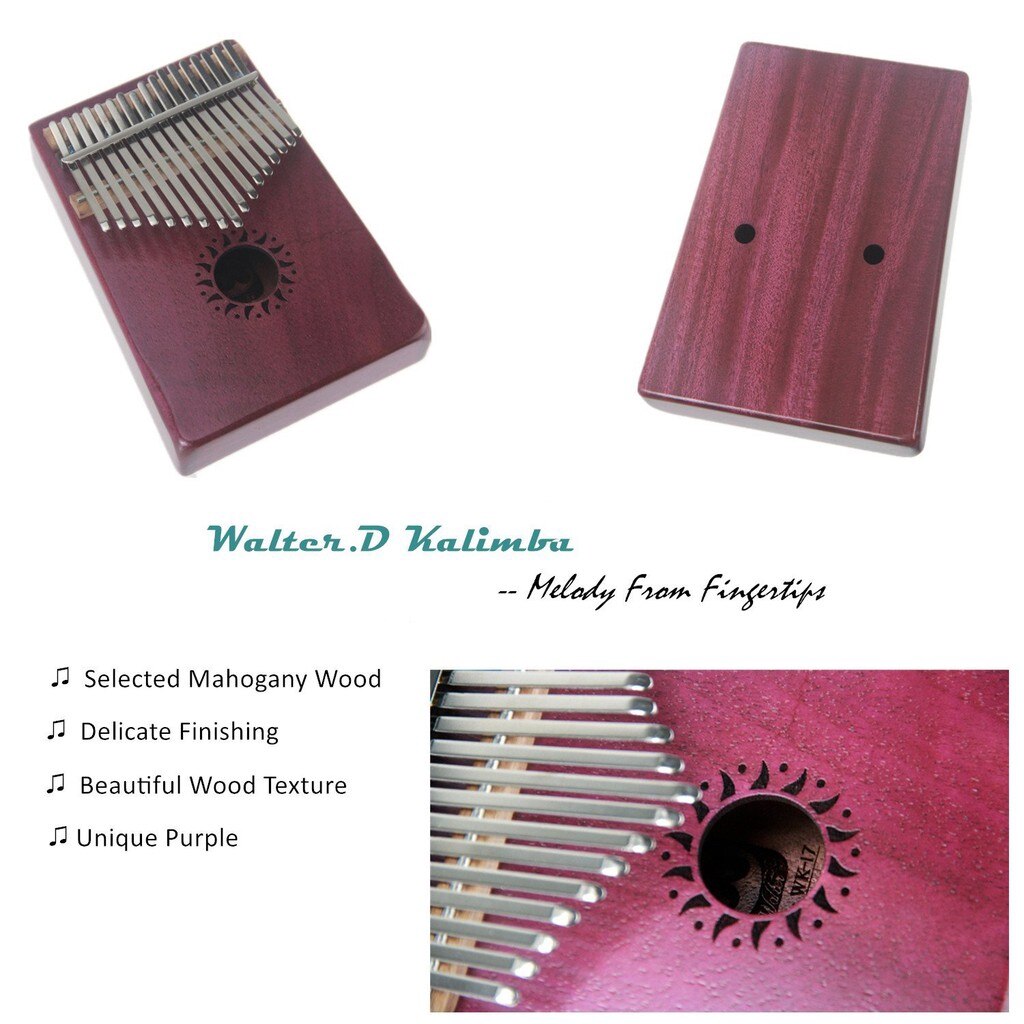 Walter 17 Key Finger Kalimba Mbira Sanza Thumb Pia... – Vicedeal