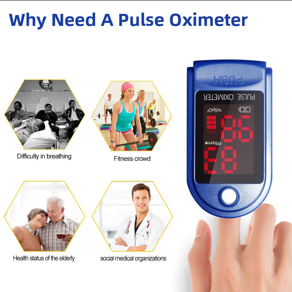 Digital Finger-Clip Pulse Oximeter Blood Oxygen Po... – Vicedeal