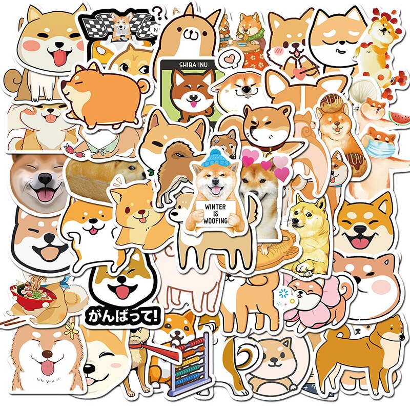 50PCS Japanese Shiba Inu Dog Animal Stickers For K... – Vicedeal