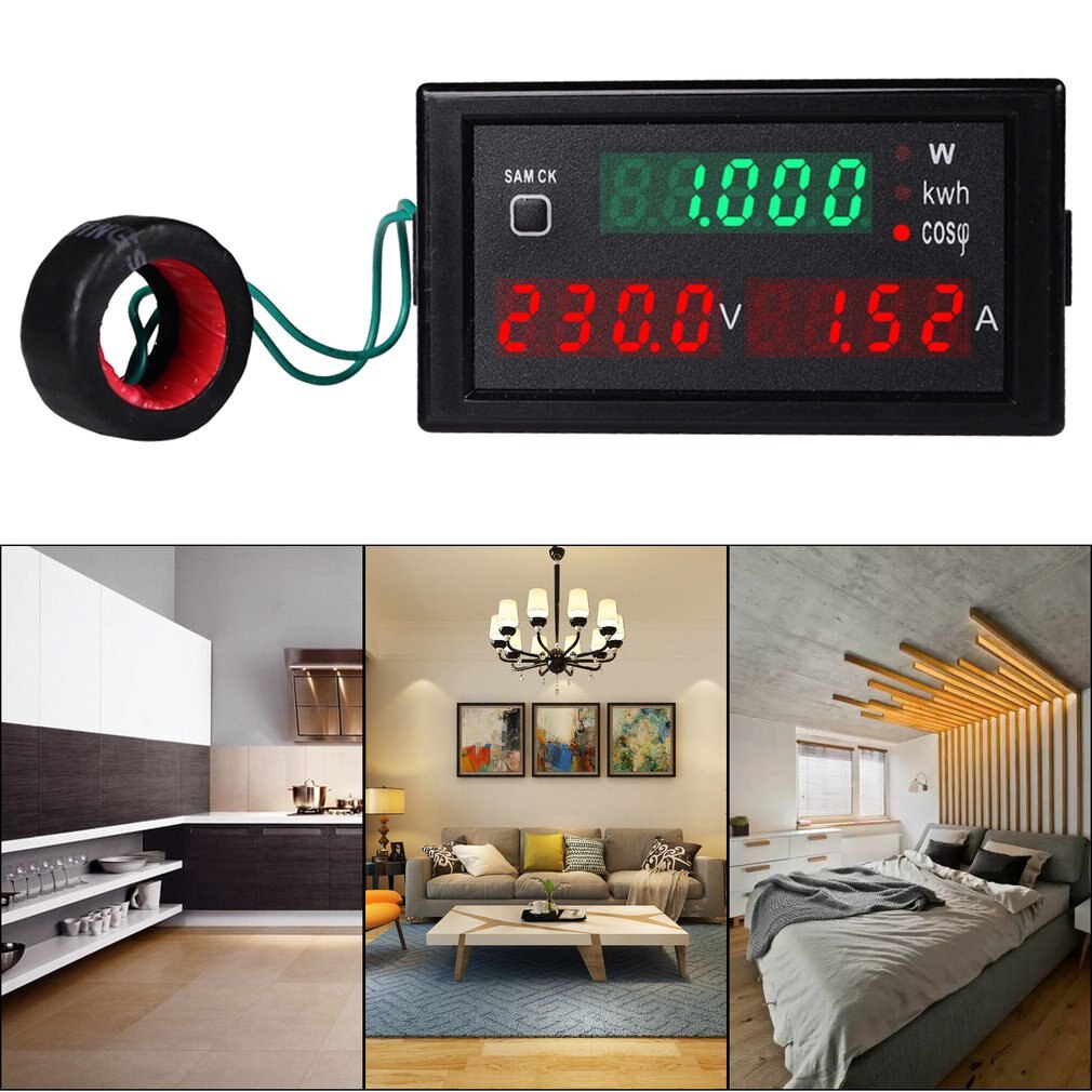 SPM001 Voltmeter And Ammeter AC Electrical Display... – Grandado