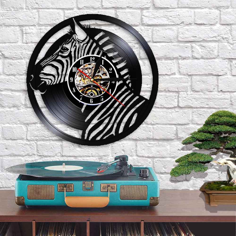 Zebra Head Antique Style Vinyl Record Wall Clocks ... – Grandado