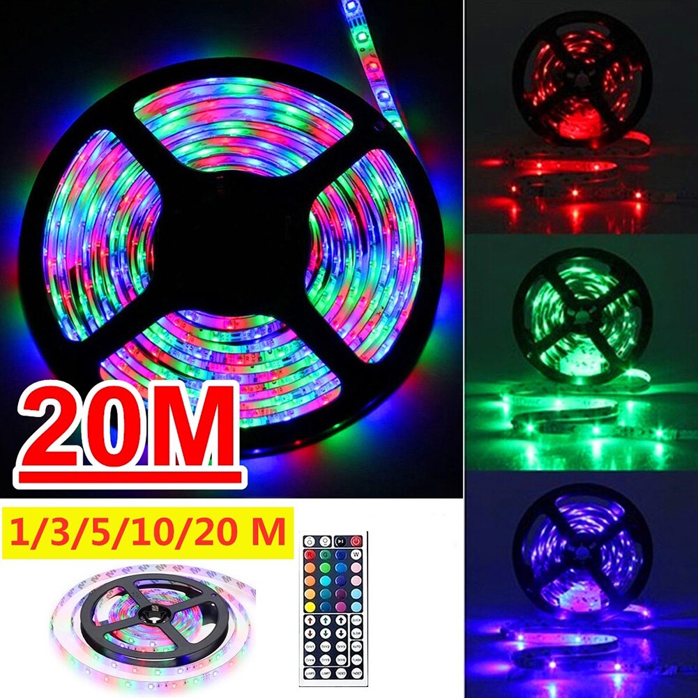 1/3/5/10/20M LED Strip IP33 RGB SMD 3528 Strip LED... – Vicedeal