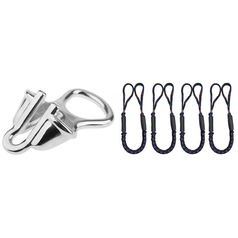 4 Pcs Boating Ropes Boat Mooring Rope Bungee Cords... – Grandado