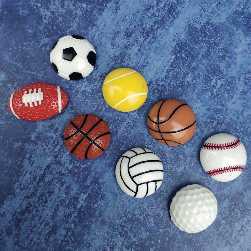 24 pcs Ball basketball football refrigerator magne... – Grandado