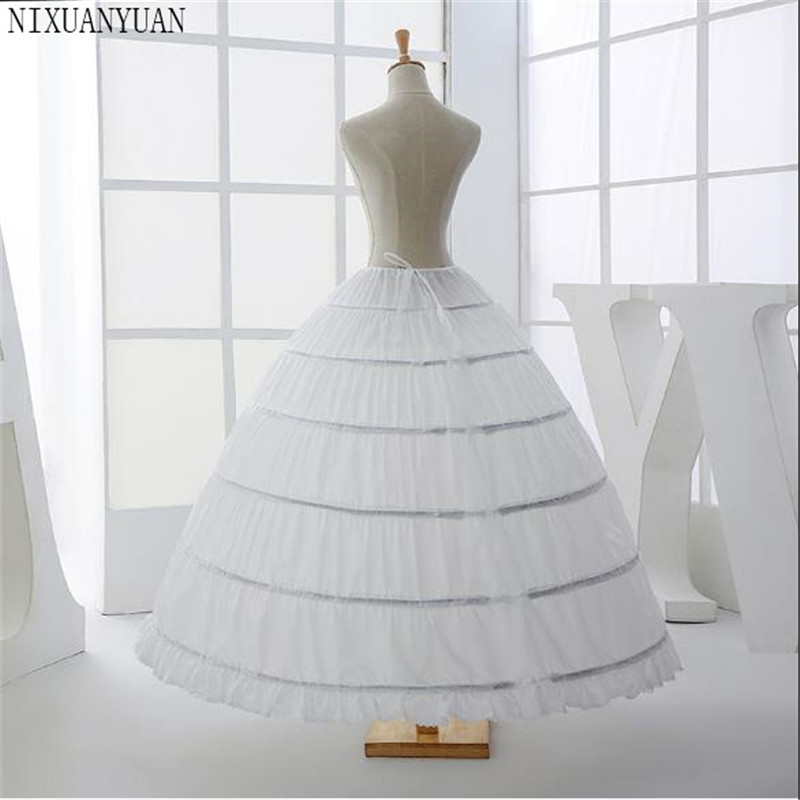 Goedkope Wit 6 Hoops Petticoats Plus Size Organza ... – Vicedeal