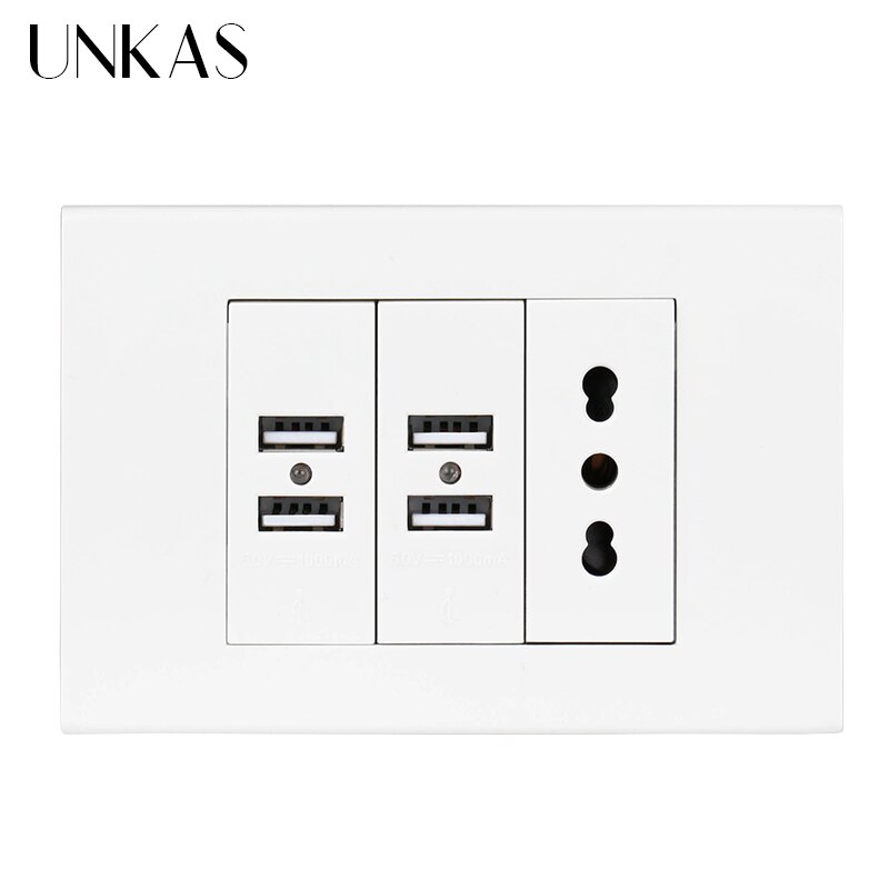 UNKAS Wall Power Socket Plug Italian / Chile Elect... – Vicedeal