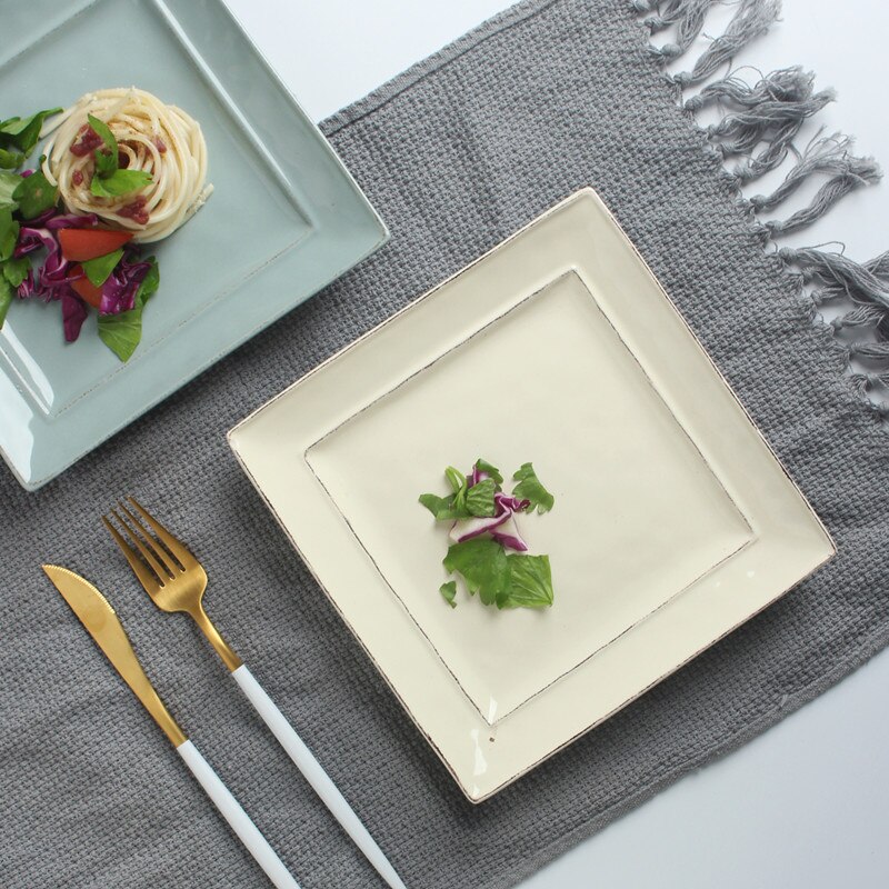 Nordic tableware trend home square dish breakfast ... – Grandado